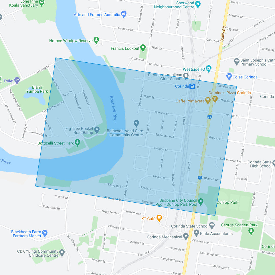 1936 Corinda - Aerial Photo - Corinda and Fig Tree Pocket – Suburb Maps