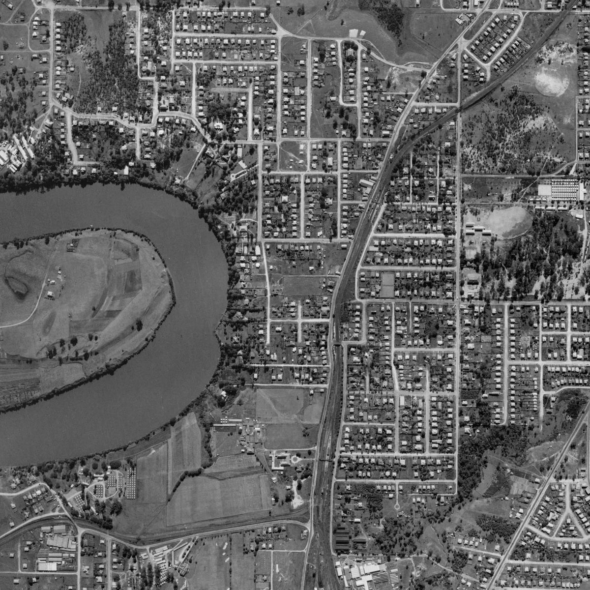 1946 Aerial Photo of Yeronga and Yeerongpilly area – Suburb Maps