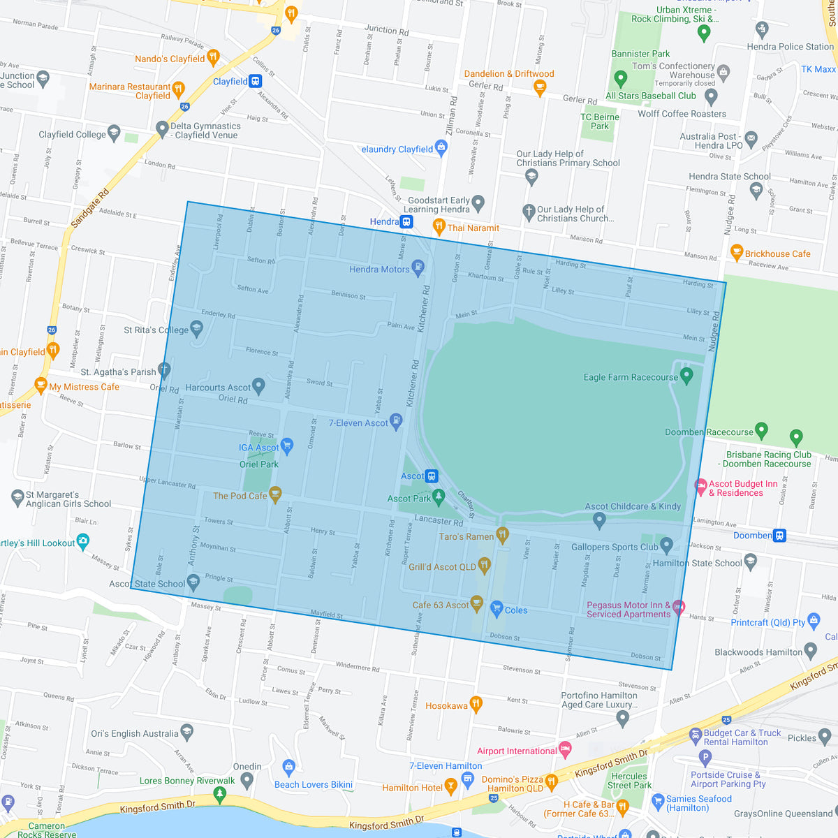 1936 Ascot - Aerial Photo - Eagle Farm Racecourse – Suburb Maps
