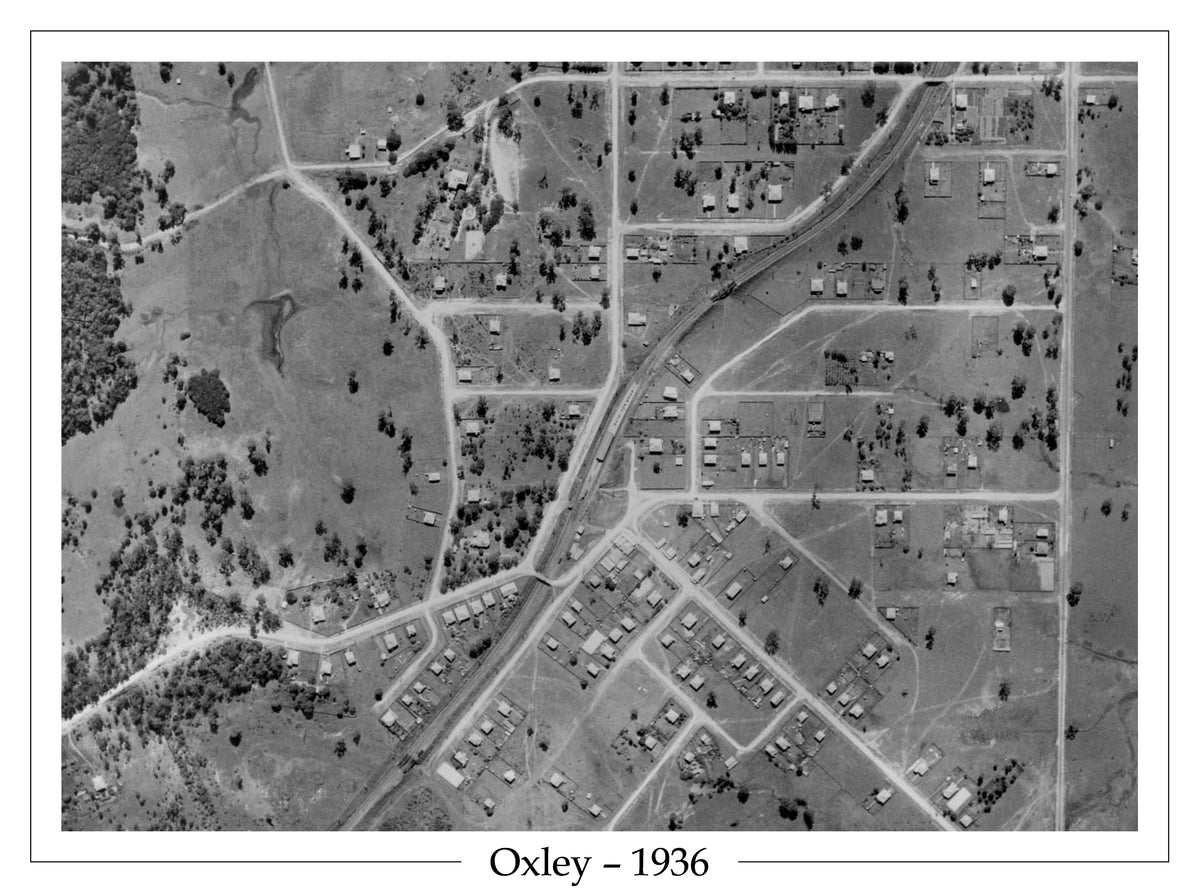1936 Oxley - Aerial Photo - Oxley Station – Suburb Maps