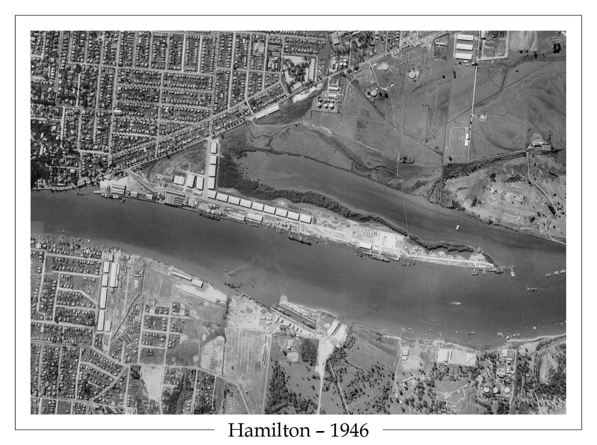 1946 Hamilton - Aerial Photo - Hamilton and Morningside – Suburb Maps