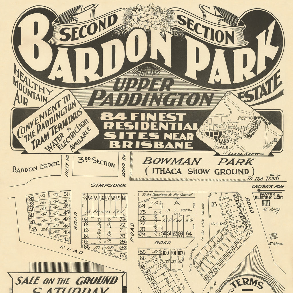 1920 Bardon - Bardon Park Estate - 2nd – Suburb Maps