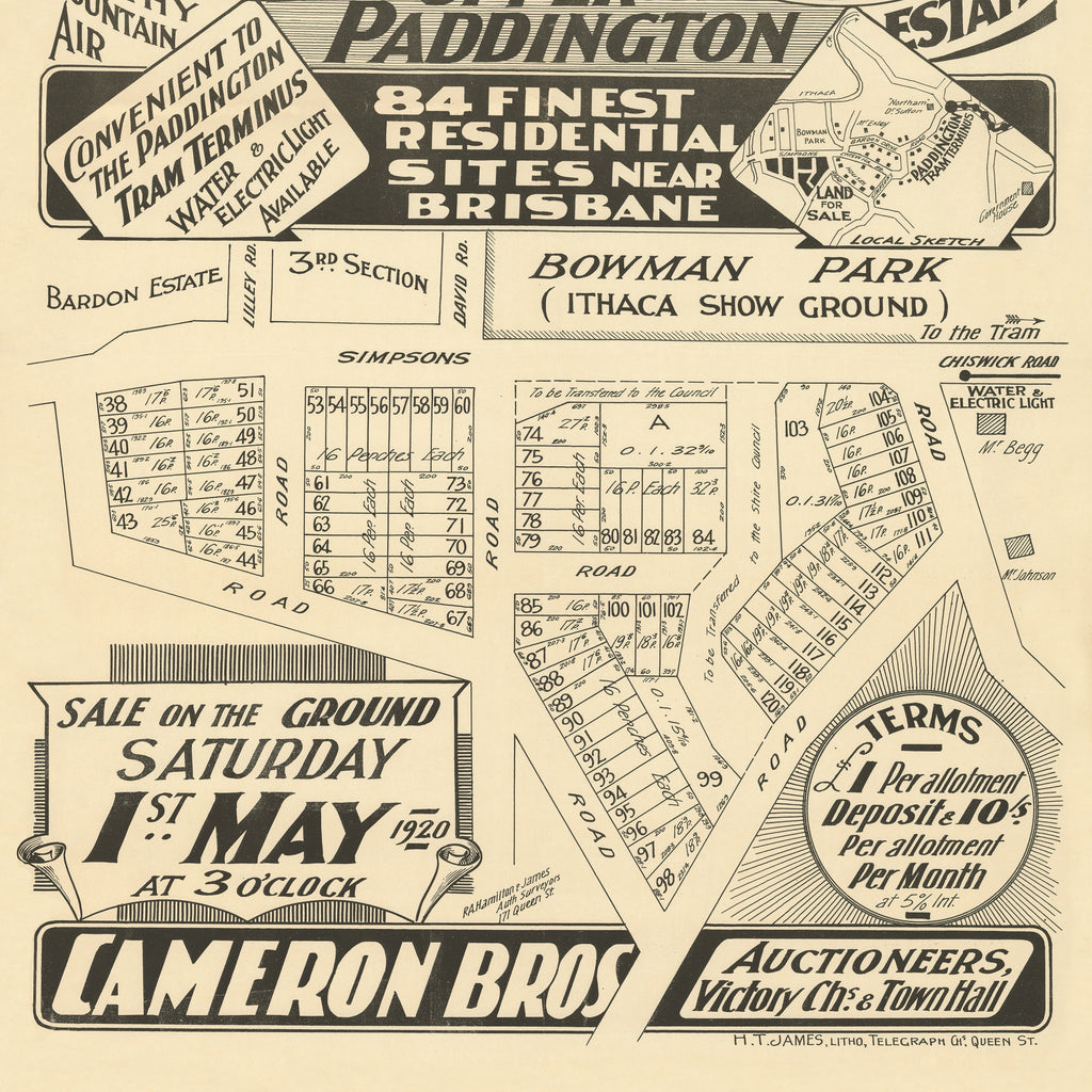 1920 Bardon - Bardon Park Estate - 2nd – Suburb Maps