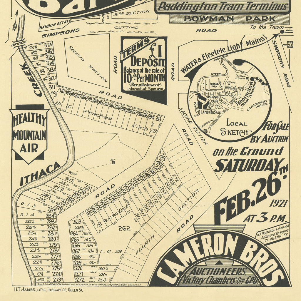 1921 Bardon - Bardon Park Estate - 6th Section – Suburb Maps