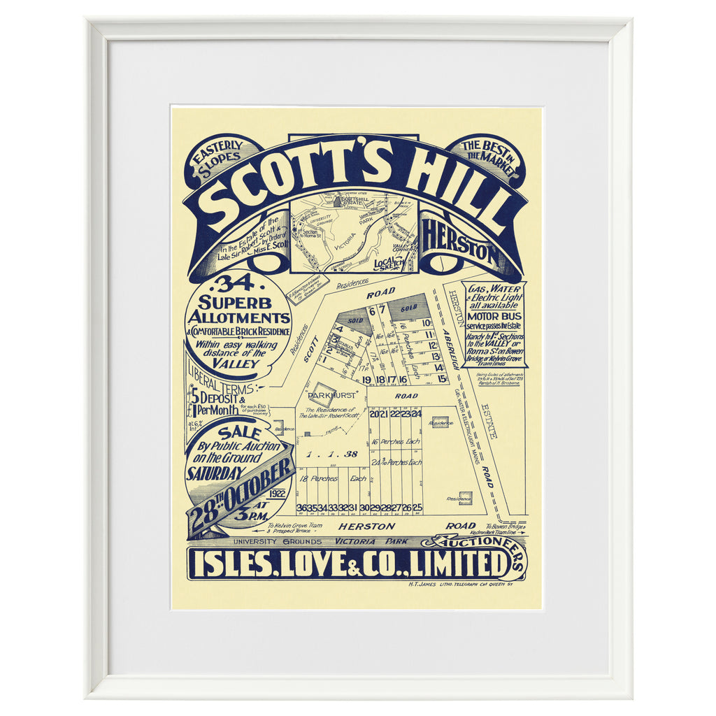 1922 Herston - Scott's Hill Estate – Suburb Maps