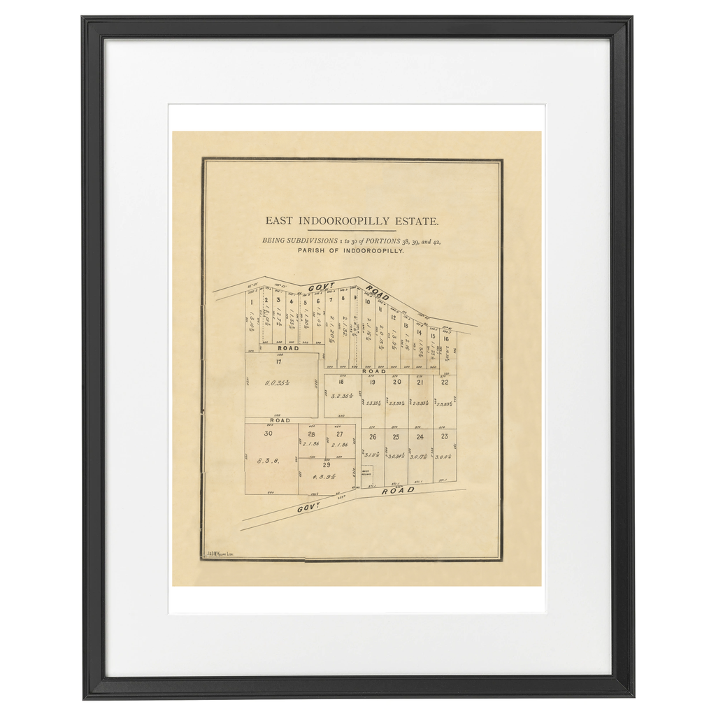 1876 Estate Map of the East Indooroopilly Estate, Indooroopilly ...