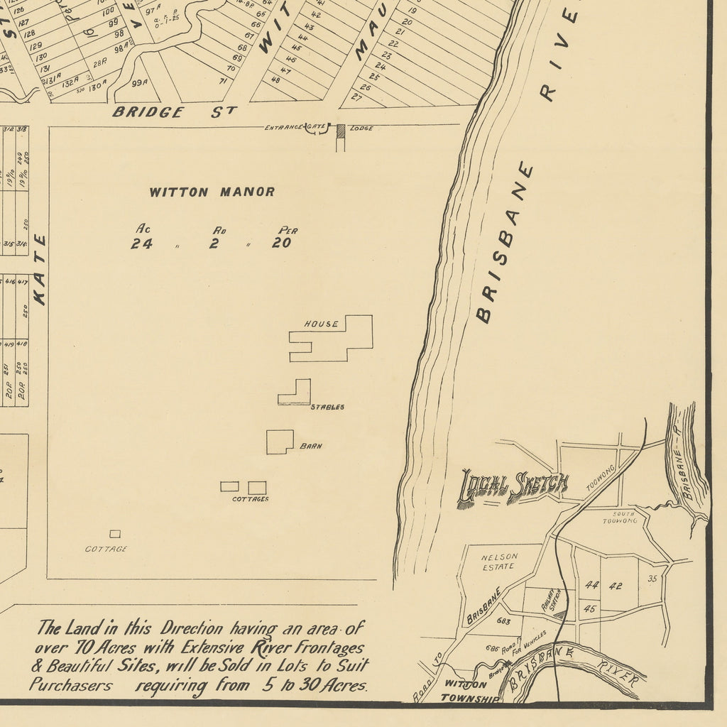1886 Indooroopilly - Witton Township Estate – Suburb Maps