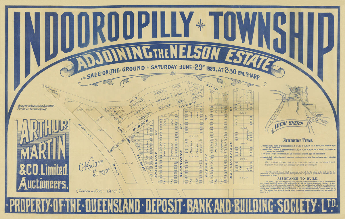 1889 Indooroopilly - Indooroopilly Township – Suburb Maps