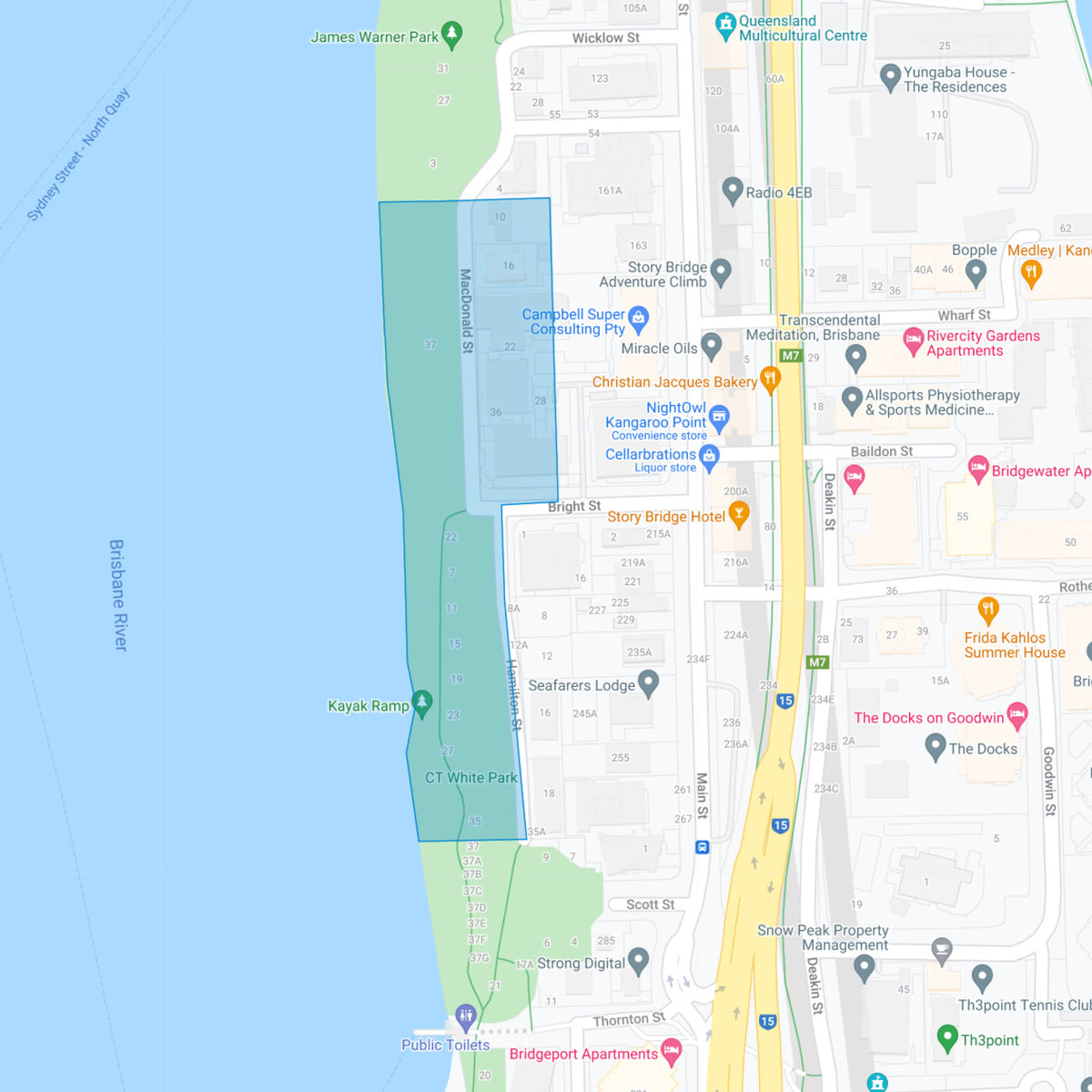 1928 Kangaroo Point - Town Reach River Sites – Suburb Maps