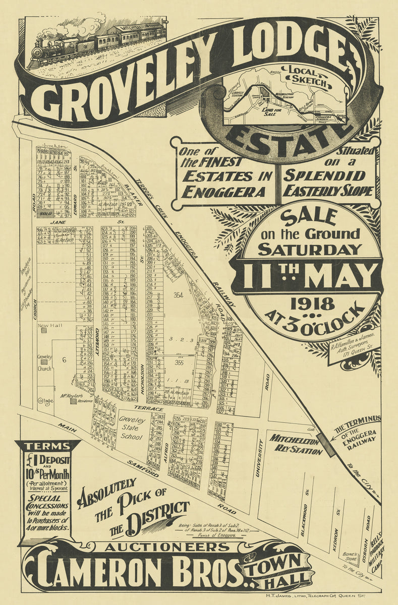 1918 Mitchelton - Groveley Lodge Estate - 1st Section – Suburb Maps