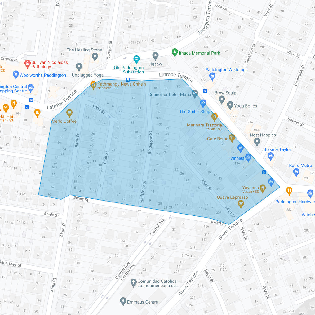 1884 Paddington - Paddington West Estate – Suburb Maps