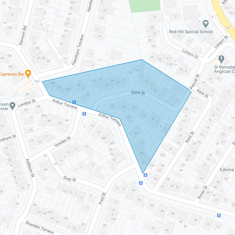 1900 Red Hill - Dyne Estate – Suburb Maps