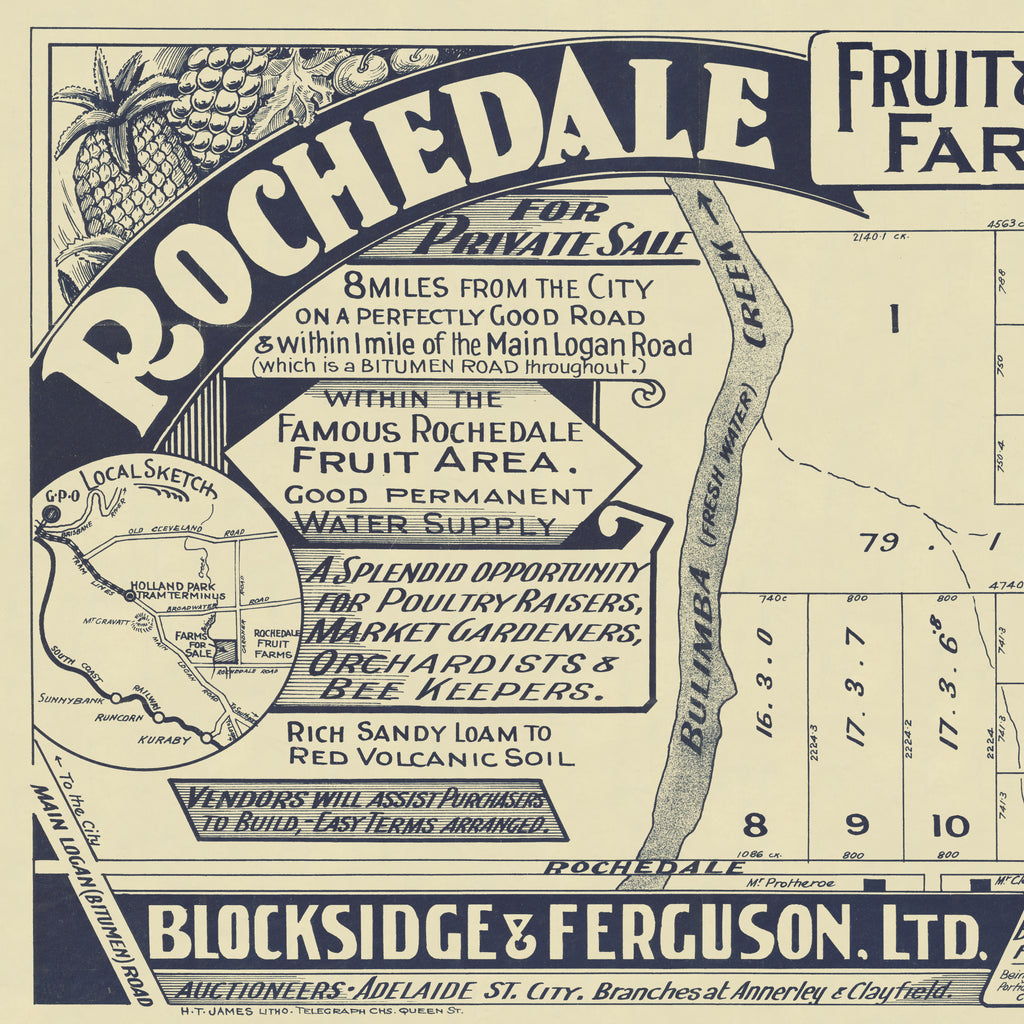 1930 Rochedale - Rochedale Fruit and Poultry Farmlets – Suburb Maps